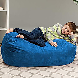 Chill Sack Kid's Memory Foam Bean Bag Lounger, Royal Blue