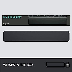 Logitech MX Palm Rest for MX Keys, Premium, No-Slip Support for Hours of Comfortable Typing, Black