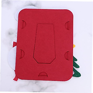 Veemoon Photo Frame Christmas Picture Frame Diy Christmas Ornaments Handmade Frame Red Picture Frame Kraft Picture Frame Decorative Picture Frames Red Decorations Embroidery Child Manual