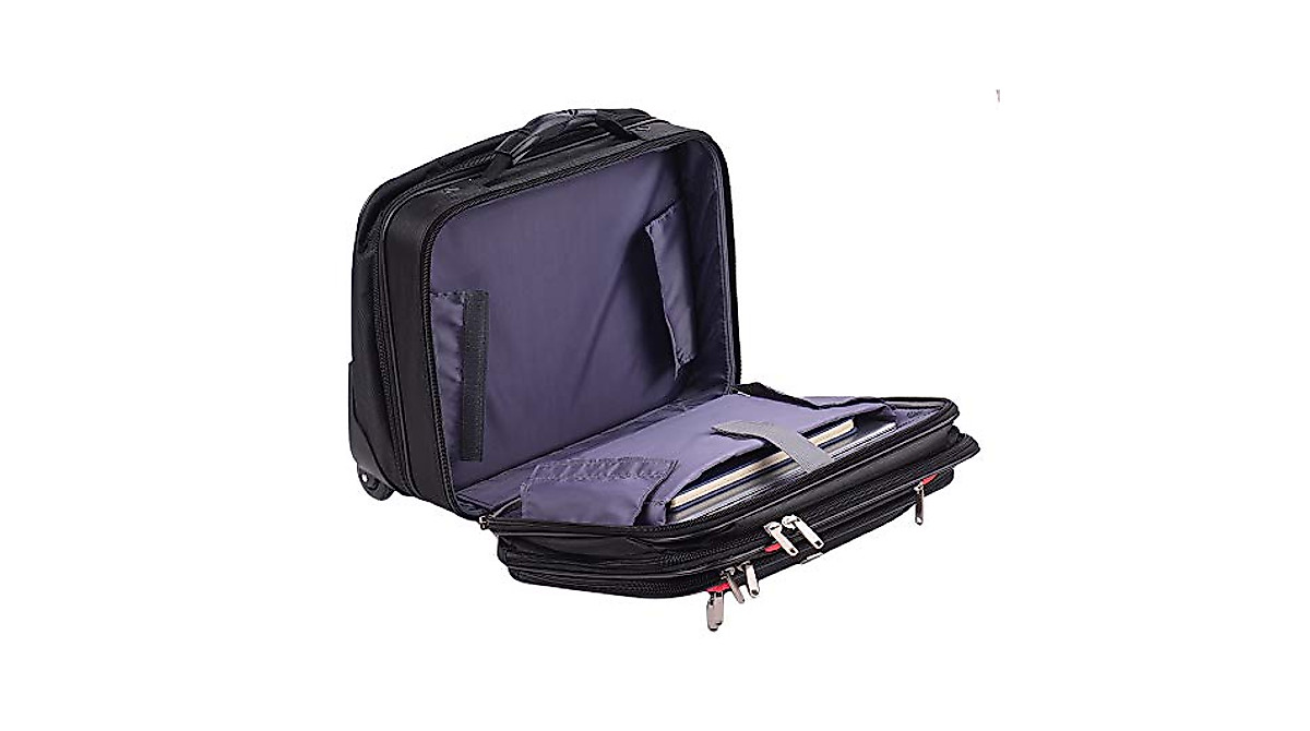 AirTraveler Rolling Briefcase for Business Travel - Fits 15.6in Laptops