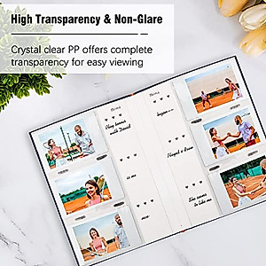 Photo Album for Fujifilm Instax Mini Camera, Polaroid Camera, Instax Photo Album with Memo Areas, 180 Pockets 2x3 Photo Album with Writing Space for Instax Mini 12 11 40 9 7+ Evo Liplay Camera,Black