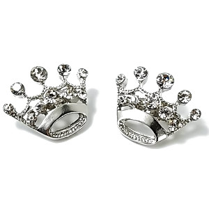 GXXMEI 12PCS Tiara Crown Brooch Pin Wedding Party Pageant Brooch (Silver)