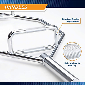 Marcy Olympic Hex Bar, Trap Bar for Squats, Deadlifts and Shrugs, Chrome-Plated Finish HTB-6921