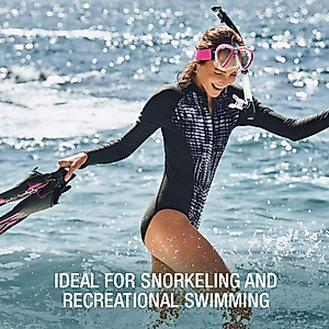 Speedo Unisex-Adult Swim Snorkel Dive Mask Anti-Fog with Nose Cover Adventure Series, M Clear, One Size