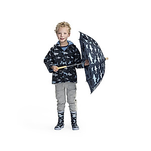 Hatley Boys' Little Printed Umbrellas, Shark Frenzy, One Size