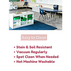 KOECKRITZ Soft and Colorful Kids Classroom Area Rugs (Passes Flammability Pill Test) Many Sizes and Bright Colors to Select from (5' x 7', Royal)