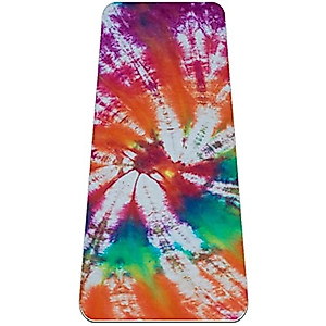 Yoga Mat, Yoga Mats for Home Workout, Workout Mat, Exercise Mats, Pilates Mat, Watercolor Colorful Spiral Striped Art pattern