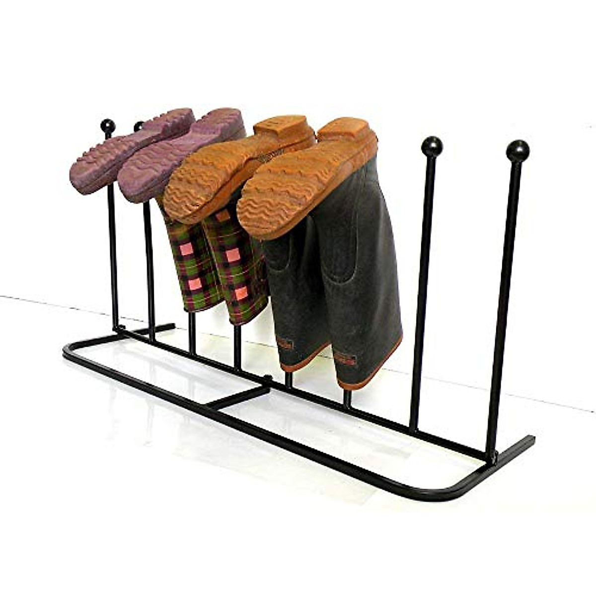 4-Pair Boot Organizer, Boot Rack For Everybody Boots Closet Entryway, Creative Indoor/Outdoor Wrought Iron Boot Rack Stand , Elegant & Steady Boot Organizer - Perfect for Storing & Drying .Compact Size Allows for Limited Space. .