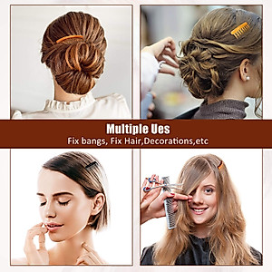 Chuangdi 32 Pieces French Hair Side Combs Set Plastic Twist Comb with Hair Clip Bridal Wedding Veil Accessories for Girls Women(9/11/17/23 Teeth)