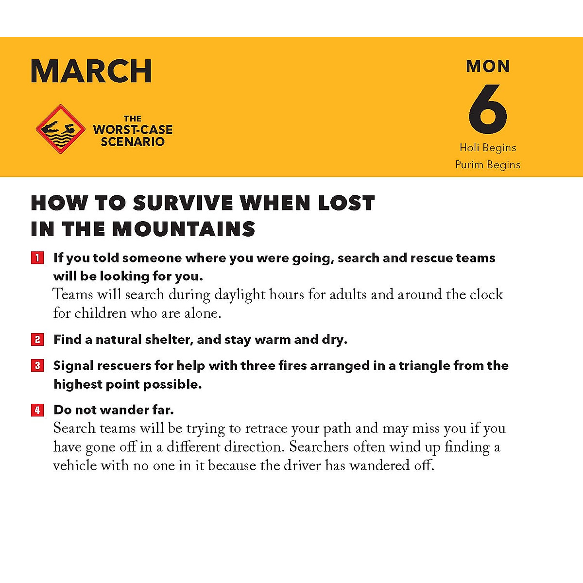 Worst-Case Scenario 2023 Daily Survival Calendar