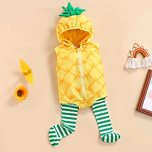 NANYKNIGHTY Baby Girls Boys Animal Cosplay Outfit Avocado Romper Short Halloween Costume Hoodie Winter Jumpsuit