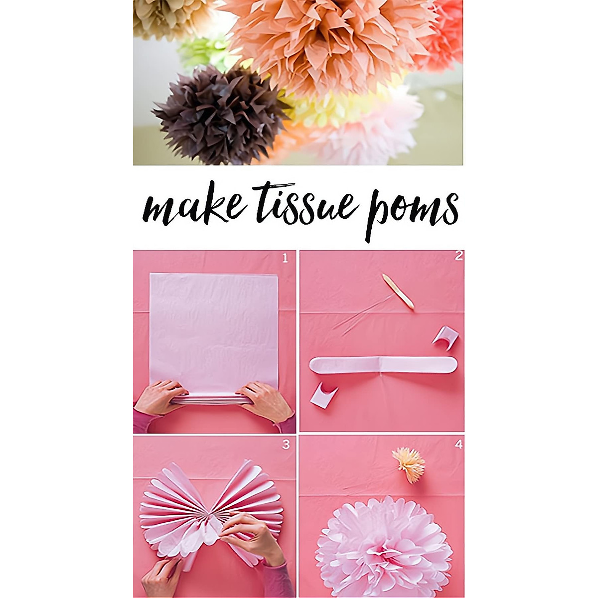 MEALIHOM 320 Pieces Art Tissue Paper Gift Wrapping Tissue Paper Tissue Paper Pom Pom Decorative Art Rainbow Tissue Paper for Art Craft Floral Birthday Party Valentine’s Day, 12 x 8.4 Inches, 32 Colors