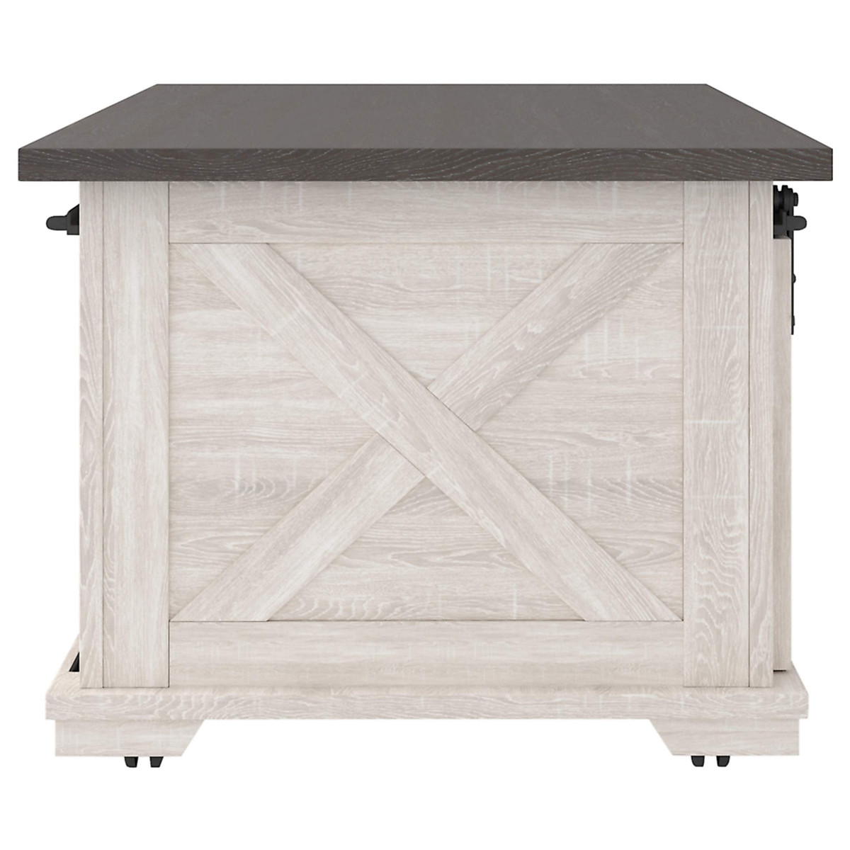 Signature Design by Ashley Camiburg Farmhouse Lift Top Coffee Table with Storage, Dark Brown