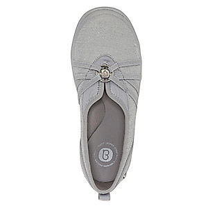 BZees Womens Niche Slip-On Silver Shimmer 8 M