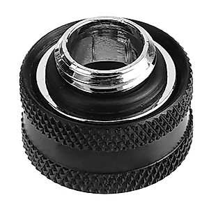 Dracaena 6 Pack G1/4" Thread to 12mm OD hard Tubing Compression Fitting with Rings for rigid acrylic Tube for Computer Water Cooling System, Black
