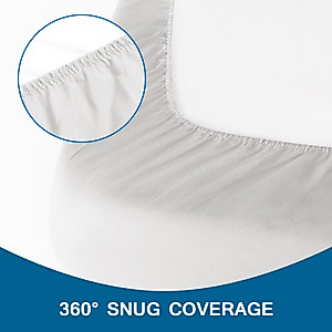 Cot Sheet 31" x 75" and Cot Mattress Pad Waterproof 30" X 75" White