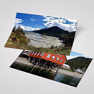 Dear Mapper Vintage United States Alaska Landscape Postcards Pack 20pc/Set Postcards from Around the World Greeting Cards for Business World Travel Postcard for Mailing Decor Gift