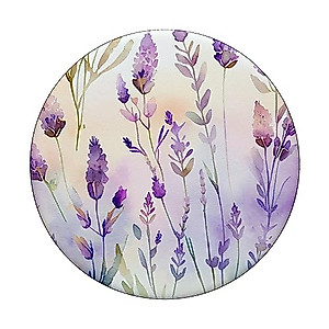 Lavender Flower Garden PopSockets Swappable PopGrip