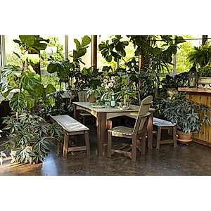 LuxCraft Café Poly Outdoor Dining Bench (White, 41")