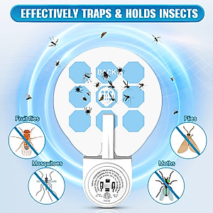Qualirey 30 Pack Refill Glue Cards Compatible with DT3005W Dot and Safer Home SH502 Plug in Indoor Fly Trap, Indoor Plug in Mosquito Trap Refills Glue Cards