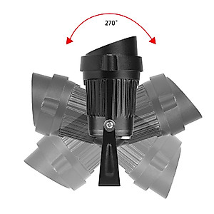 LemonBest Outdoor Landscape Lighting Plug in 5W COB LED Garden Wall Yard Path Spot Light w/Spiked Stand, Pack of 2 Warm White with AC Power Plug