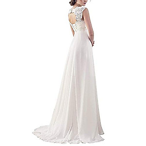 Wedding Dresses for Bride 2023 US 18W White Lace Plus Size Bridal Gowns for Civil Wedding for Beach Wedding for Pregnant Bride