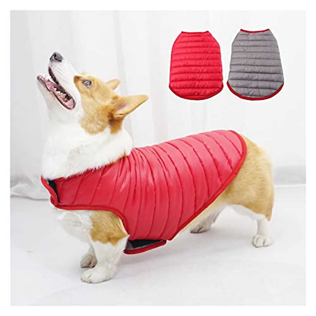 YUEMOL pet Clothes Double Sided Down Padded Coat pet Coat, Small, Medium and Large Size Dog, cat and Dog Warm pet Clothes (Color : B, Size : 3X-Large)