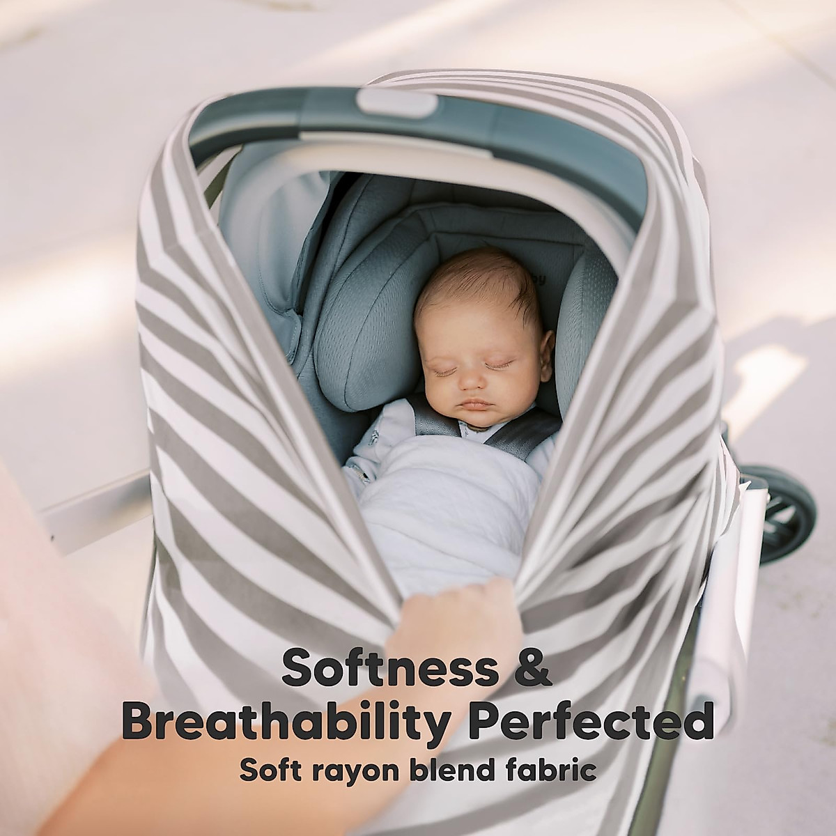 Car Seat Covers for Babies - Nursing Cover, Baby Car Seat Cover, Nursing Covers for Breastfeeding, Carseat Cover Girls, Boy, Breastfeeding Cover, Infant Car Seat Cover, Stroller Cover (BFF Gray)