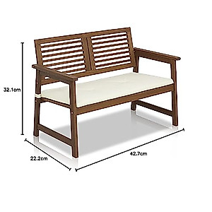 Furinno FG161167 Tioman Hardwood Outdoor Bench in Teak Oil, Natural