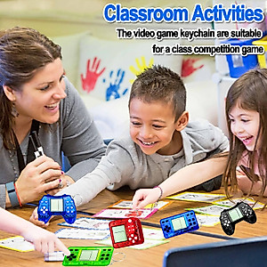 TGIQROVE Video Game Party Favors, Video Games Keychain, Birthday Gaming Party Gifts, Mini Game Console for Kids Classroom Prizes, Goodies Bags Stuffer, Backpack (12Pcs)