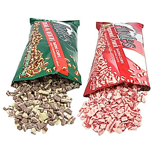 Christmas Chocolate Baking Chips Holiday Mint and Peppermint Crunch Bite Size Chocolates, Assorted Flavor, Pack of 2