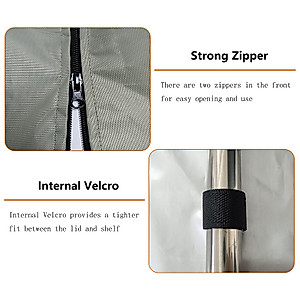 SoloToo Shelf Cover - Heavy Duty Waterproof Shelves Cover,Storage Shelving Unit Cover,Fits 48" W x 18" D x 72" H Storage Rack (Grayish Green)