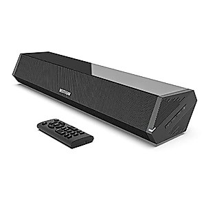 Bestisan Sound Bars for TV, 16'/50W Small Soundbar for TV, Sound Bar with Depths Sound Enhanced/DSP/Bass+/3EQ, Surround Sound Speakers for TV Works with HDMI ARC/CEC,Optical/BT/PC …