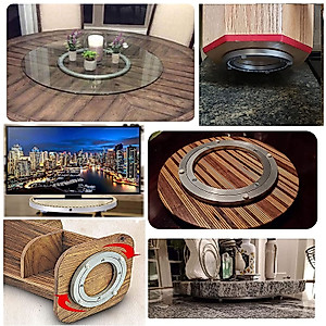 16inch Kitchen Dining Table Lazy Susan Ball Bearing Aluminum Heavy Duty Turntable Ring Round Swivel Plate Hardware Smooth & Quiet For Glass Granite Or Wood Kitchen Ding Table 20inch 24inch