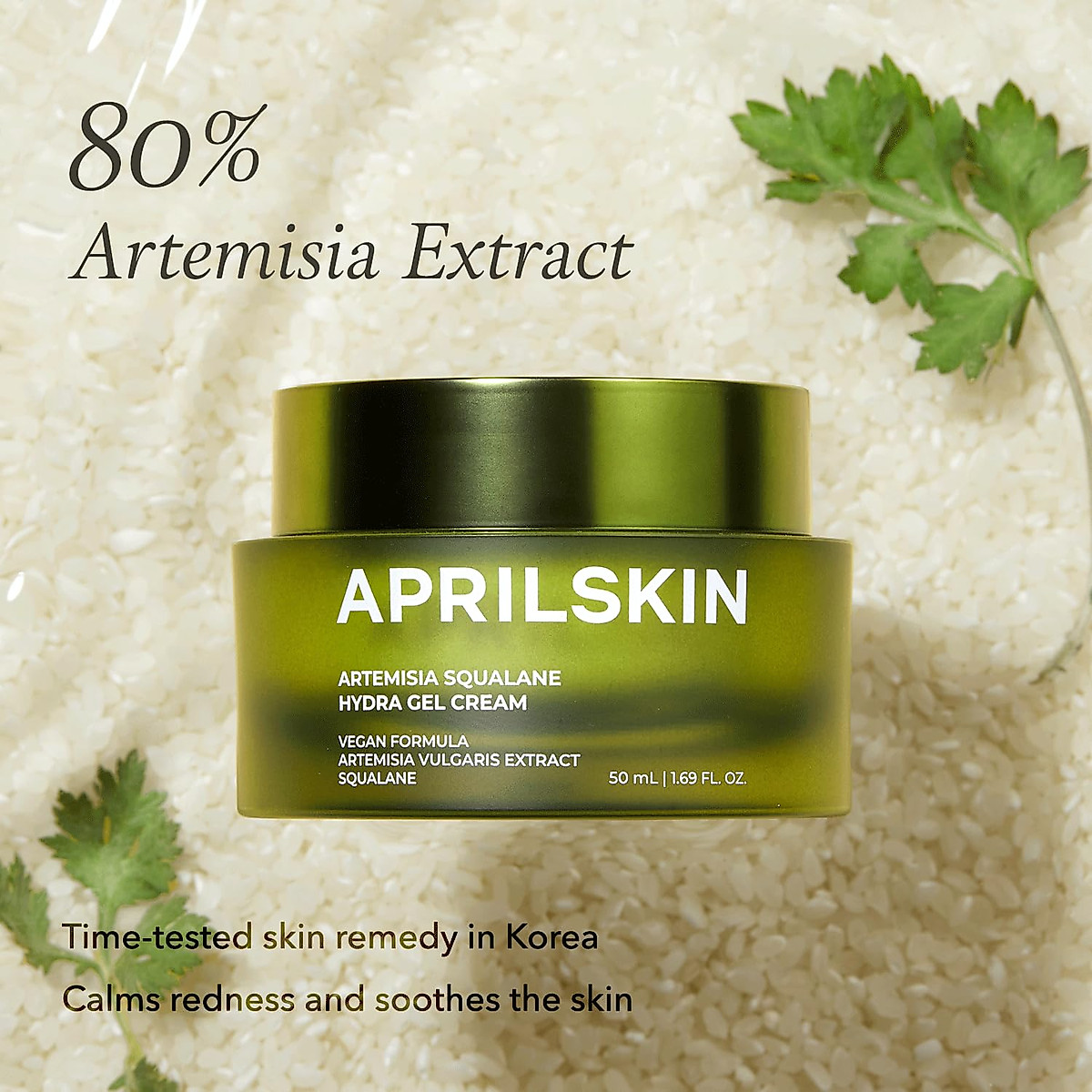 APRILSKIN Artemisia Squalane Hydra Gel Cream | Dry, Sensitive, Acne-Prone Skin | Vegan, Cruelty Free, Low pH, Soothing & Firming up | 50 ml | No sulfates and Artificial Fragrance