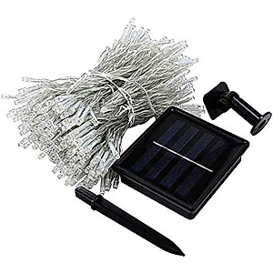 Solar Curtain String Lights Outdoor, AMZSTAR Waterproof 300LED Fairy Window String Lights Twinkle Solar Lights 8 Modes Wedding Party Home Garden Bedroom Outdoor Indoor Wall Decorations (Multicolor)
