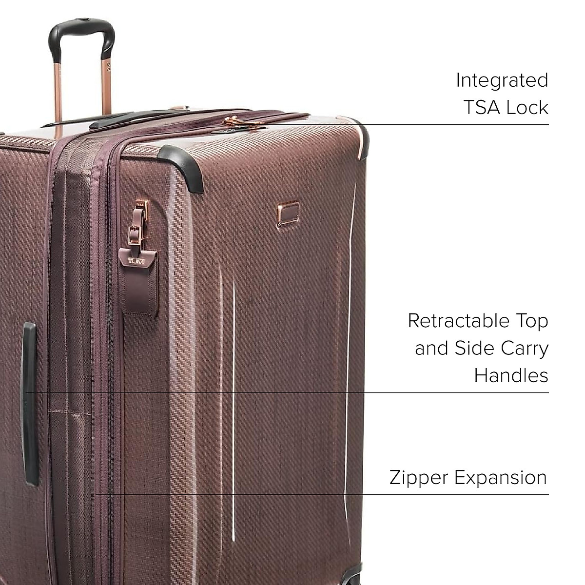 TUMI - Tegra-Lite Extended Trip Expandable 4 Wheeled Packing Suitcase - Roller Suitcase for Domestic & International Travel - Blush