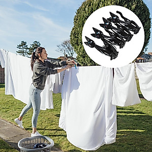 VOSAREA Beach Towel Clips 4pcs Black Cat Shaped Jumbo Towel Clips Clothes Pins Blanket Holders for Chairs Cruise Patio Pool Accessories