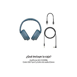 Sony WH-CH720N Noise Canceling Wireless Bluetooth Headphones - Built-in Microphone - up to 35 Hours Battery Life and Quick Charge - Blue