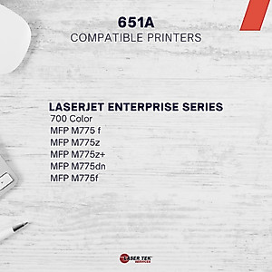 Laser Tek Services Compatible Toner Cartridge Replacement for HP 651A CE340A Works with HP Laserjet Enterprise 700 Color MFP M775dn M775 f Printers (Black, 2 Pack) - 13,500 Pages