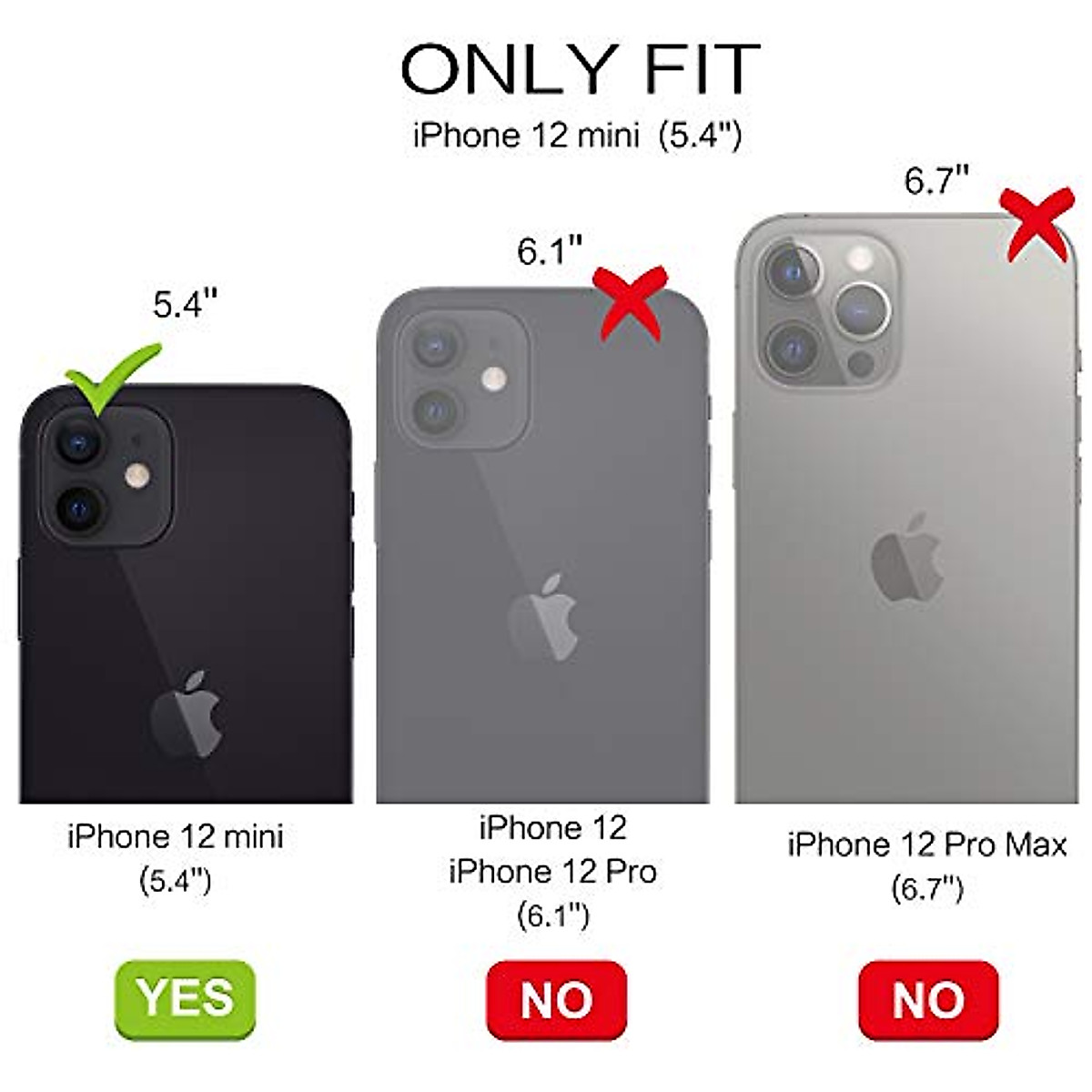 BENTOBEN Compatible with iPhone 12 Mini Case with 360° Ring Holder, Shockproof Kickstand Support Car Mount Women Men Non-Slip Protective Phone Case for iPhone 12 Mini 5.4", Black/Gold