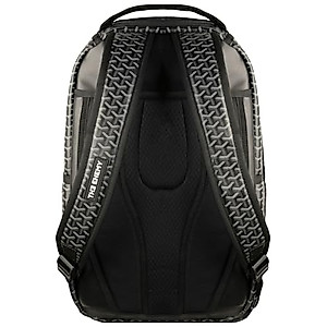 The Enemy Monogram Backpack, Unisex Eco PU Leather Backpack with Sneaker Compartment, Black Mono, One Size