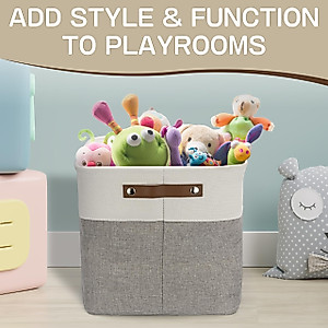 Brookstone, 2 Pack Storage Bins with Handle, Multipurpose Storage Basket for Home Organization, Declutter & Space Saving - Collapsible Storage Cubes Perfect for Living Room, Bedroom, Closets