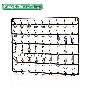 MOOACE 54 Spools Thread Rack Set of 2, Metal Thread Holder Organizer with Hanging Hooks for Embroidery Quilting and Sewing Threads, Brown
