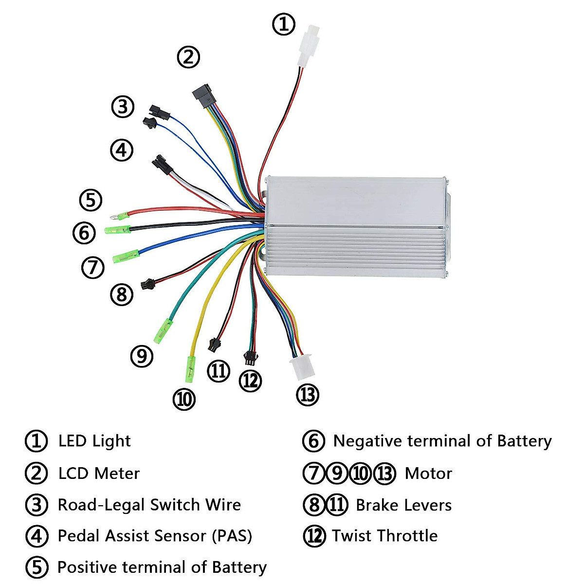E-Bike 48V 1000W 27.5" Bike Front Wheel Conversion Kit, Hub Motor with LCD