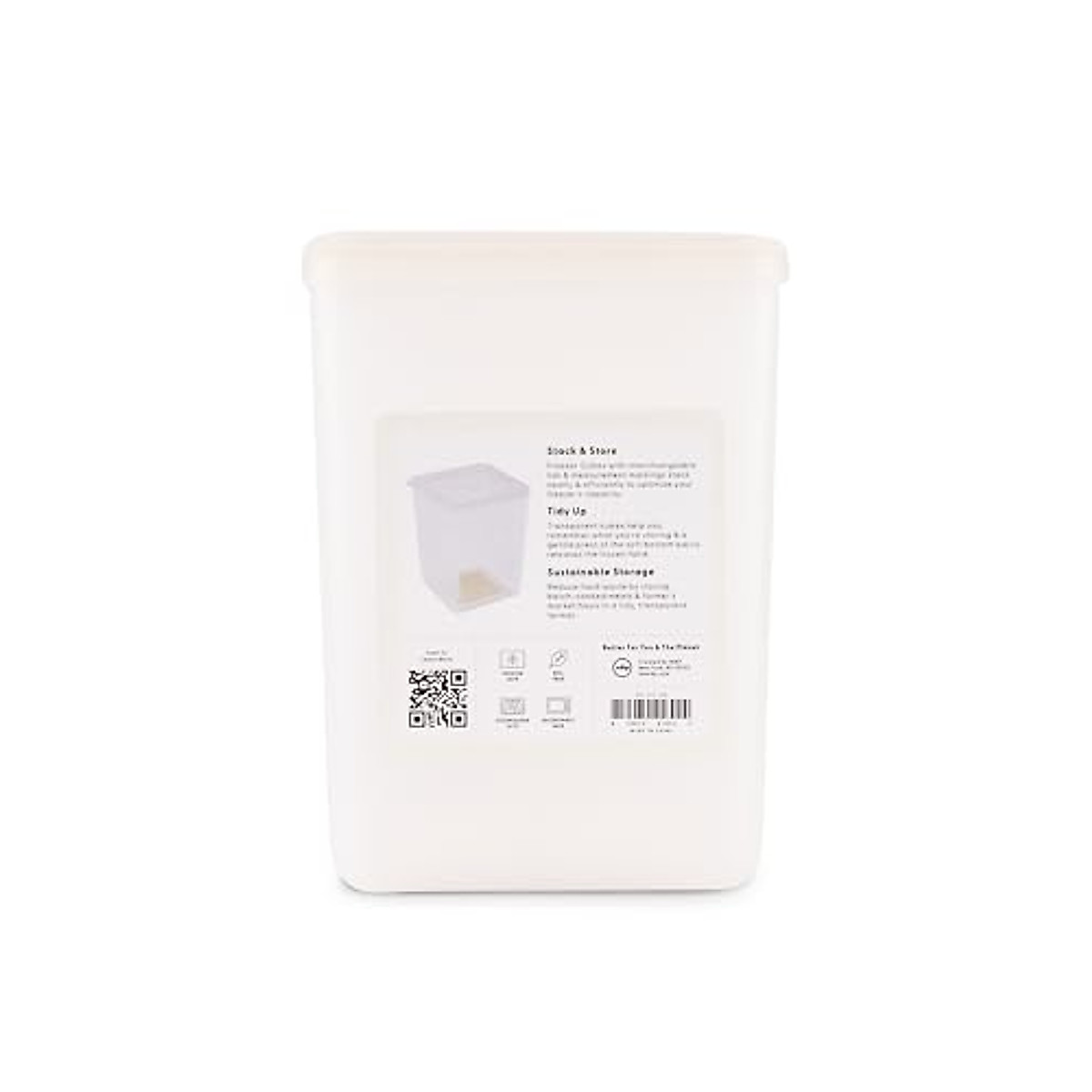 W&P Freezer Cubes | Reclaim Your Freezer With Tidy Stackable Frozen Food Containers | 64 oz | Freezer safe, BPA Free, Dishwasher Safe, Microwave Safe