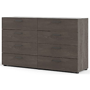 Tvilum Dallas 8 Drawer Double Dresser, Dark Chocolate