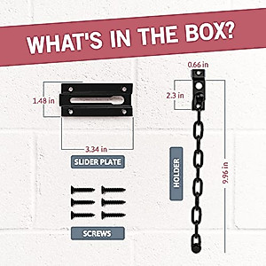 Jack N’ Drill Chain Door Guard with Lock - 2 Pack Chain Lock Door Guard, Sturdy & Rust-Resistant Steel Chain Locks for Inside Door and Extra Front Door Lock, 100% Child Safe (Silver Satin Nickel)