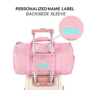 mibasies Dance Bag for Girls Duffle Bag Kids Overnight Travel Sleepover Bags with Shoes Compartment Large