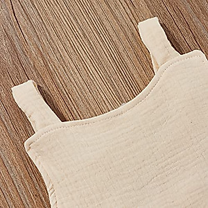 Toddler Kids Baby Girl Sleeveless Ruffle Romper Jumpsuit Backless Playsuit Outfit Overalls (Beige, 2-3 Years)